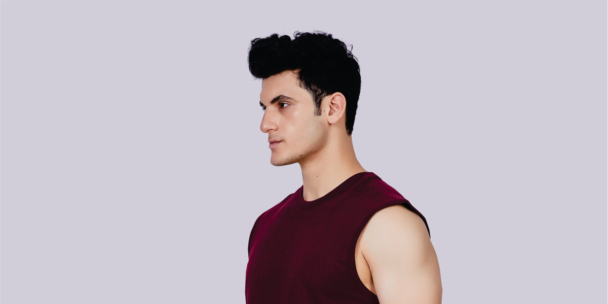 Men's Sleeveless Co-Ord Set (Wine) – ecott